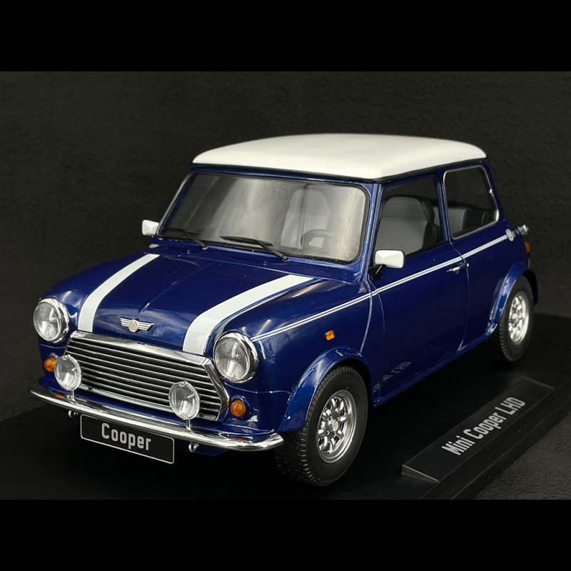 Mini Cooper LHD 1992 Bleu Métallique / Blanc 1/12 KK Scale KKDC120053L