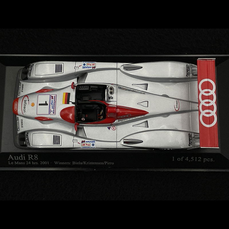 Audi R8 n°1 Vainqueur 24h Le Mans 2001 1/43 Minichamps 400011201