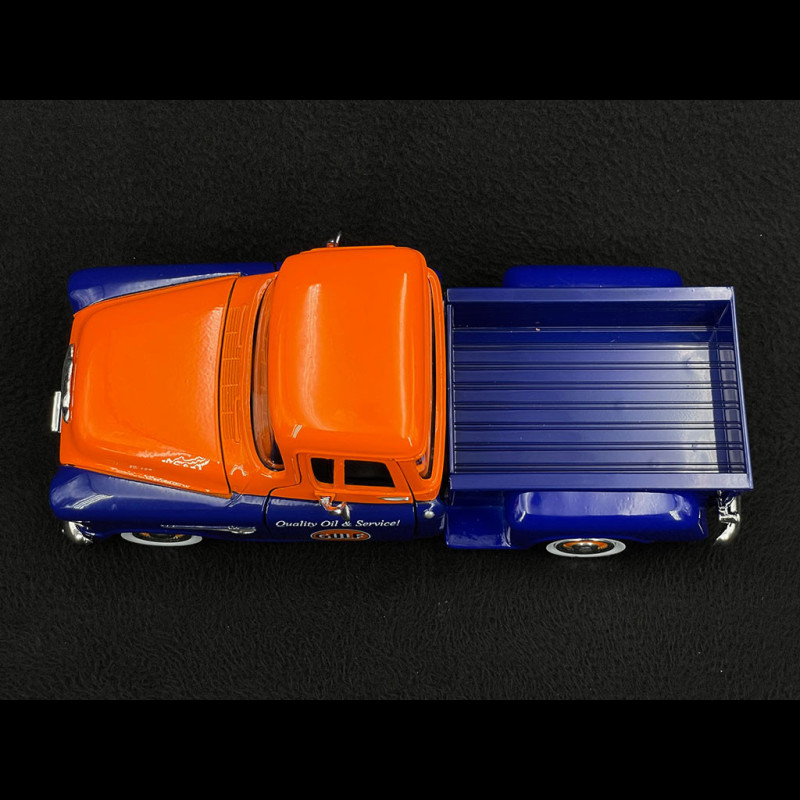 Chevrolet Chevy 5100 Stepside 1955 Gulf Orange / Blue 1/24 MotorMax 79651