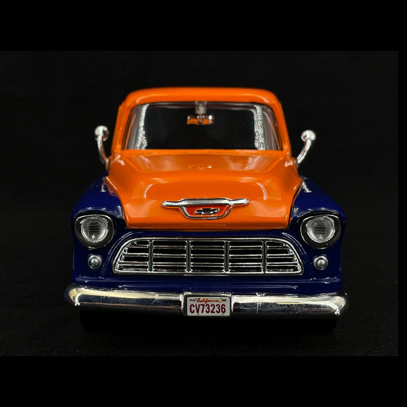 Chevrolet Chevy 5100 Stepside 1955 Gulf Orange / Blue 1/24 MotorMax 79651