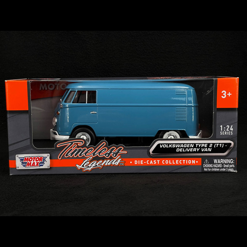 Volkswagen Transporter Bulli T1 1950 Blau 1/24 MotorMax 79342