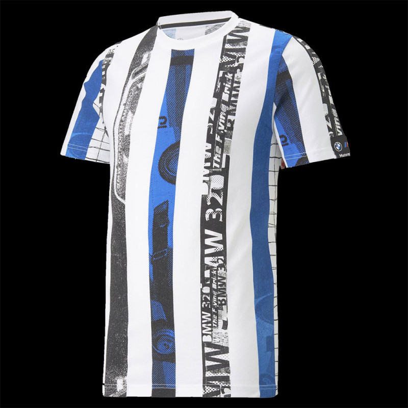 BMW Motorsport T-shirt Puma Strip White / Blue 538139-02 - men