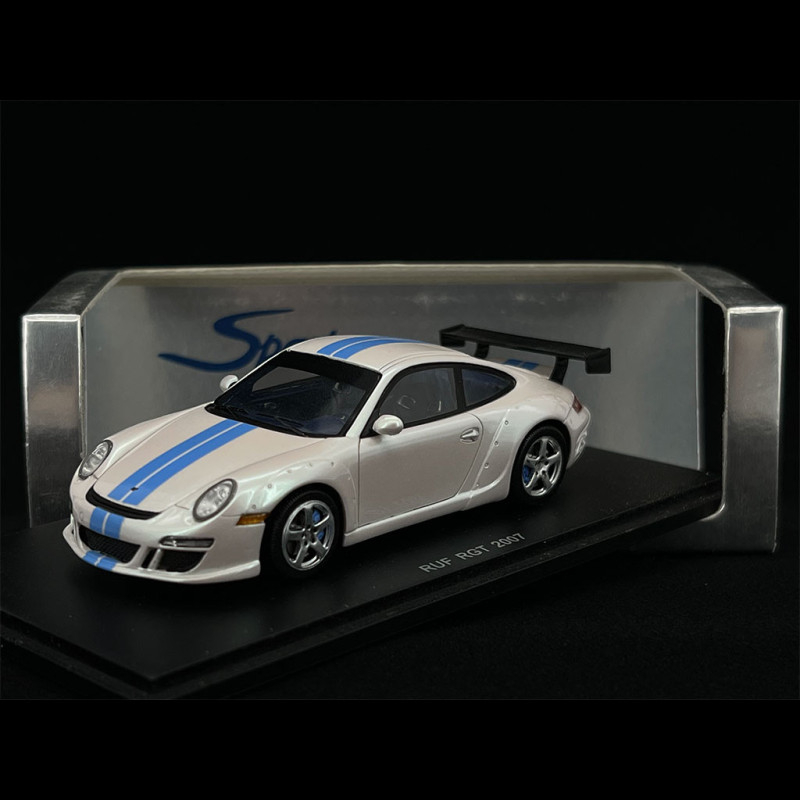 Porsche RUF RGT type 997 2006 Perlweiß-Metallic und Blau 1/43 Spark S0716