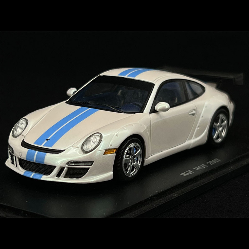 Porsche RUF RGT type 997 2006 Perlweiß-Metallic und Blau 1/43 Spark S0716