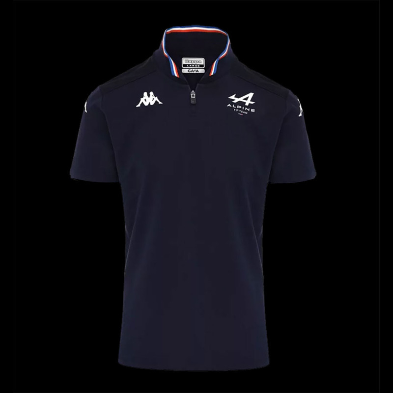 Alpine Polo F1 Ocon Gasly Team Kappa Zipped collar Navy Blue 381D2FW - men