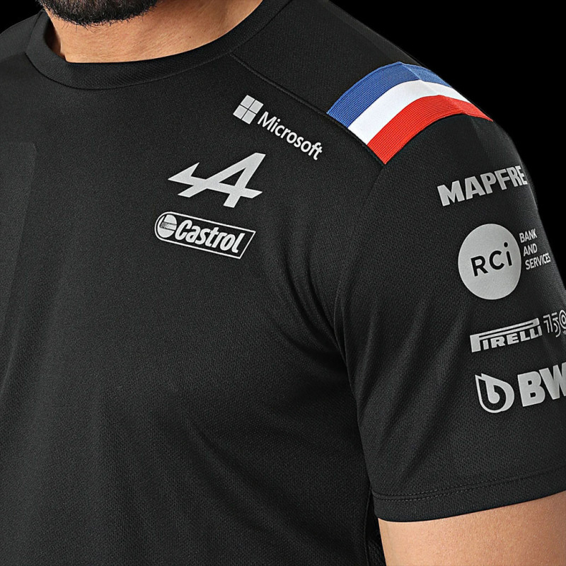 T-shirt Alpine F1 Team Ocon Gasly Kappa Noir 331861W - homme