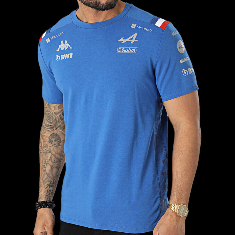 Alpine T-shirt F1 Team Ocon Gasly Kappa Blue 331861W - men