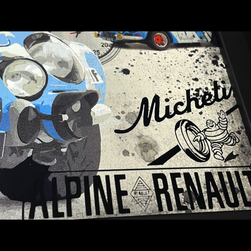 Frame Alpine Renault A110 n°1 Bleu Panama Original illustration 30 x 45 ...