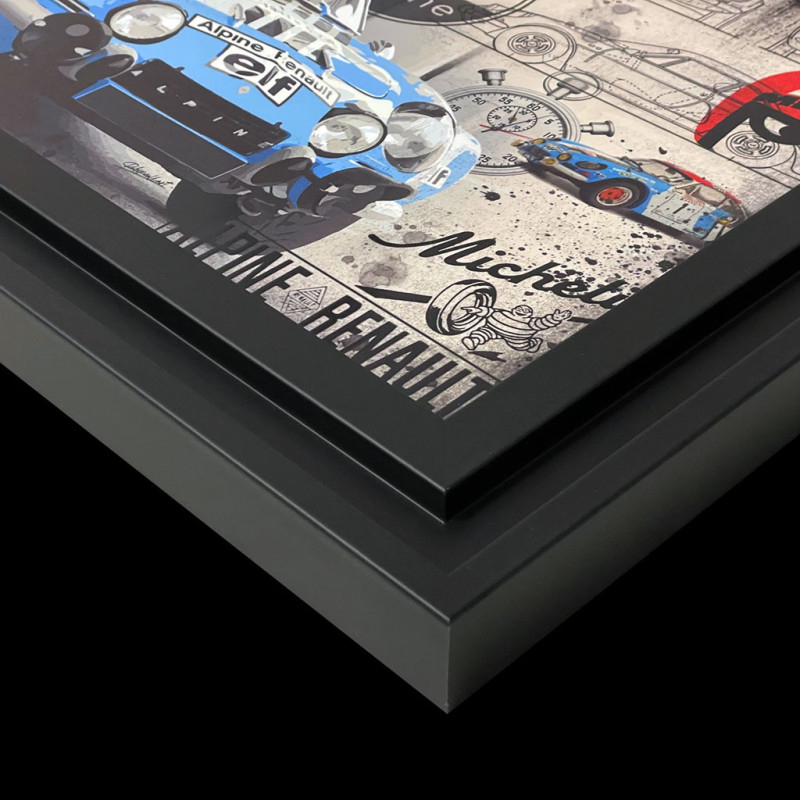 Frame Alpine Renault A110 n°1 Bleu Panama Original illustration 30 x 45 ...