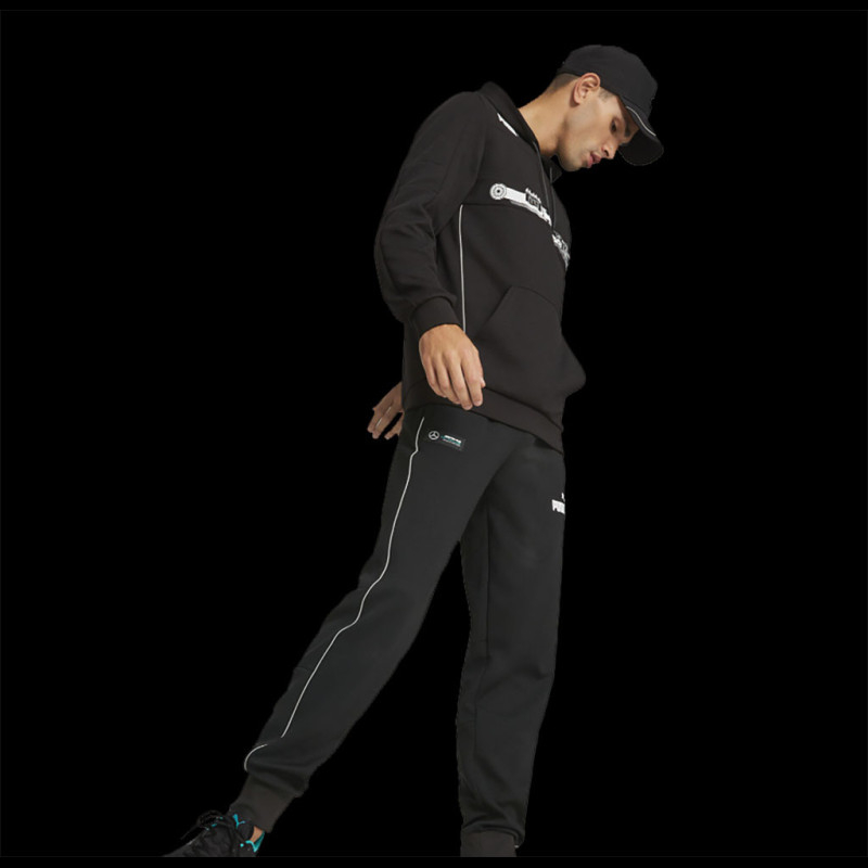 Mercedes AMG Pants V6 Puma F1 Team Hamilton Russell Black 538449-01 - Men