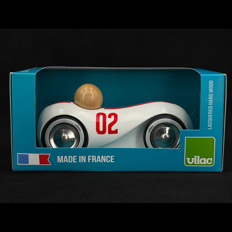 Vintage Holz Rennauto Streamline Weiß 2285W