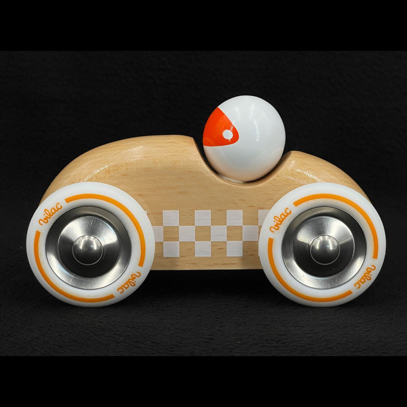 Miniature Vintage de rallye en bois Checkers Bois Naturel / Blanc 2283S