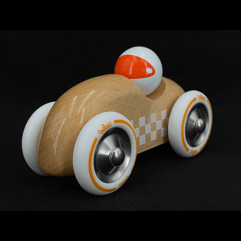 Miniature Vintage de rallye en bois Checkers Bois Naturel / Blanc 2283S