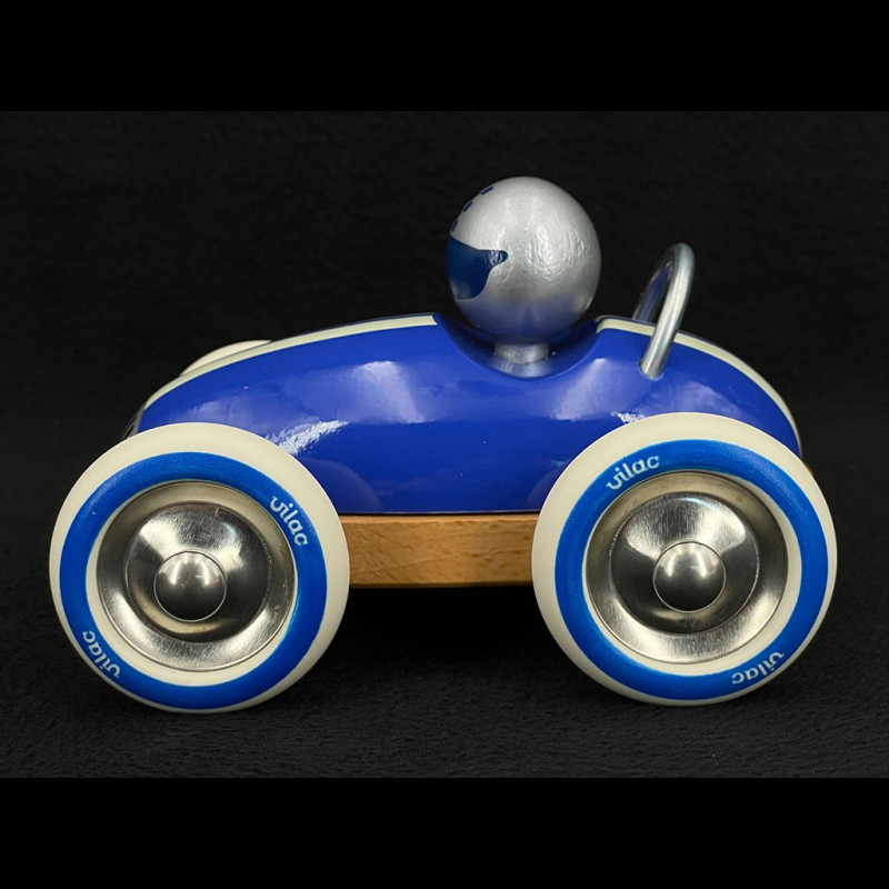 Vintage Holz Rennauto Roadster Blau 2332B