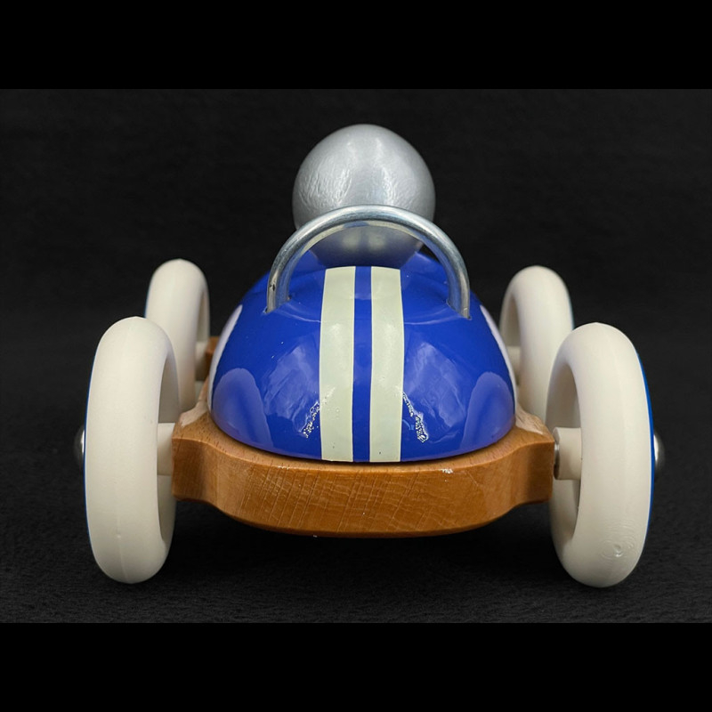 Vintage Holz Rennauto Roadster Blau 2332B