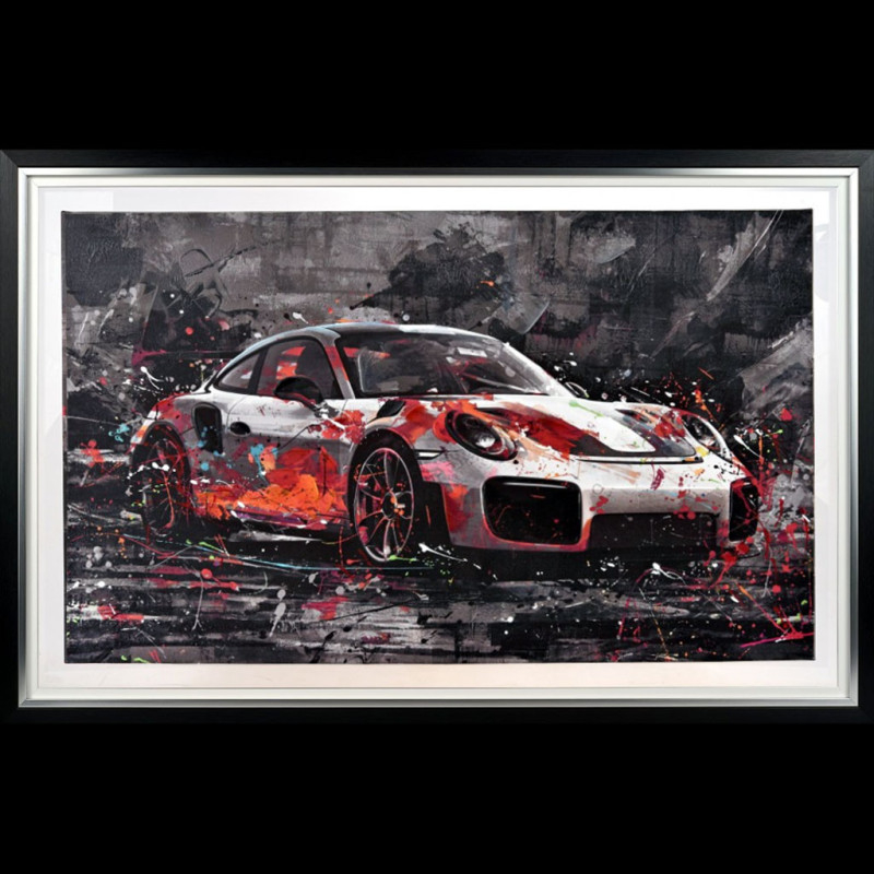Porsche Frame 911 GT2 RS Weissach Original illustration 80 x 120 cm - 3861