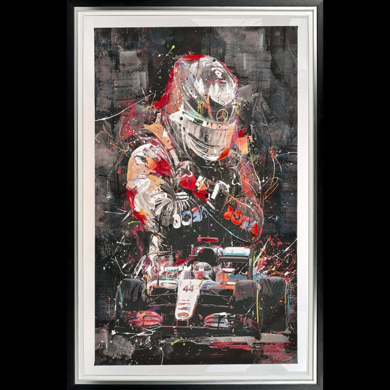 Cadre Mercedes AMG F1 n°44 Lewis Hamilton World Champion Illustration ...