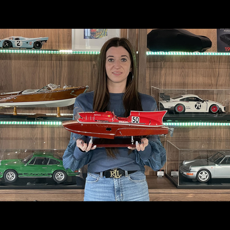 Ferrari Arno XI Racing Boat Model 50 cm Red 1/12