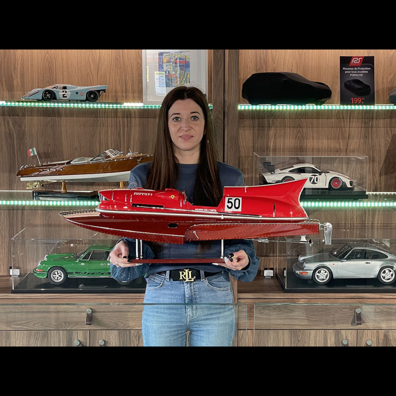 Ferrari Arno XI Race Boat Model 87cm Red 1/7 Handbuilt