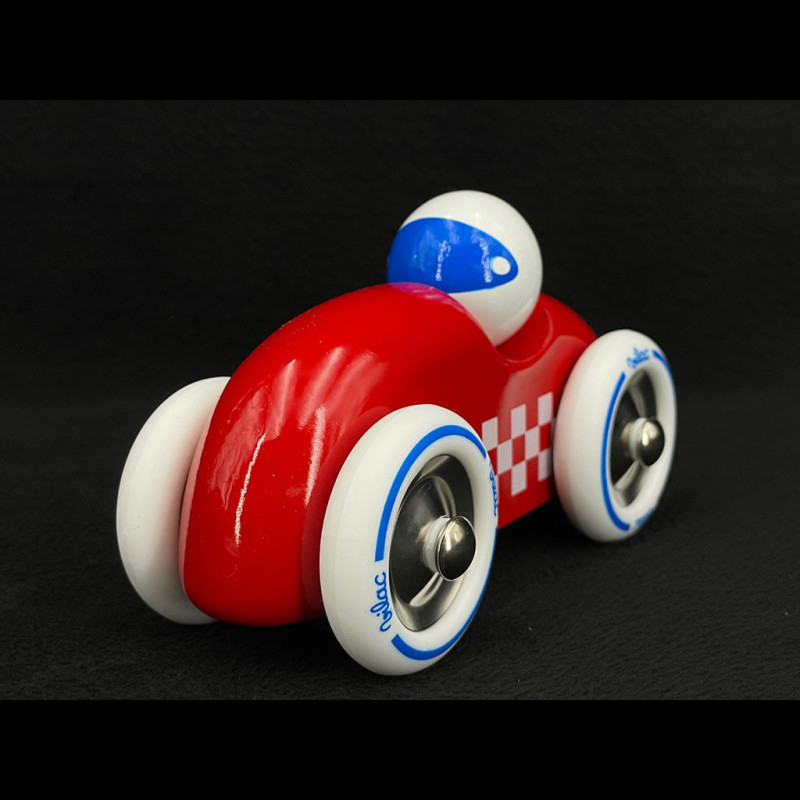 Vintage Wooden Rallye Car Checkers Red / White 2283R