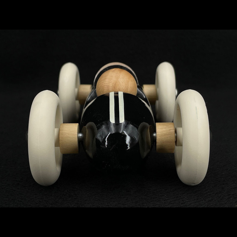 Vintage Holz Rennauto Grand Prix Schwarz 2341K