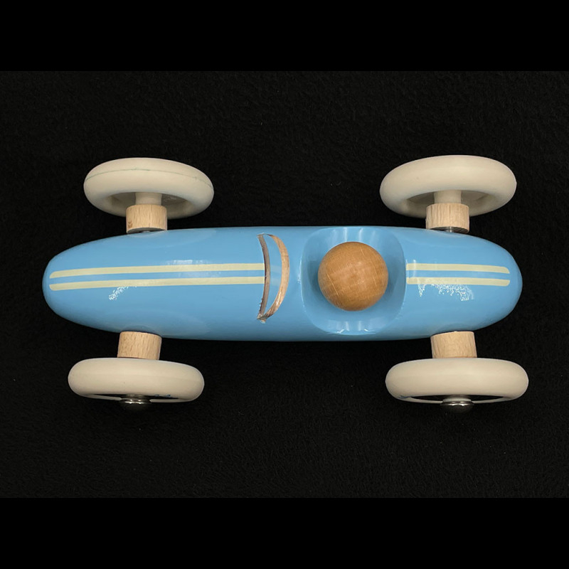 Vintage Holz Rennauto Grand Prix Blau 2341B