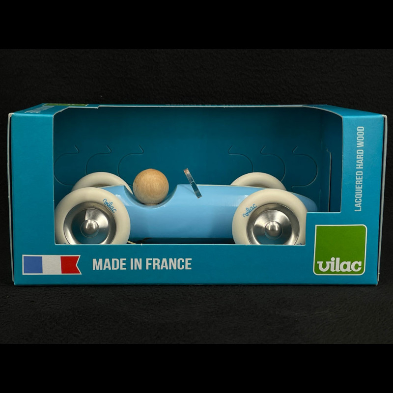 Vintage Holz Rennauto Grand Prix Blau 2341B