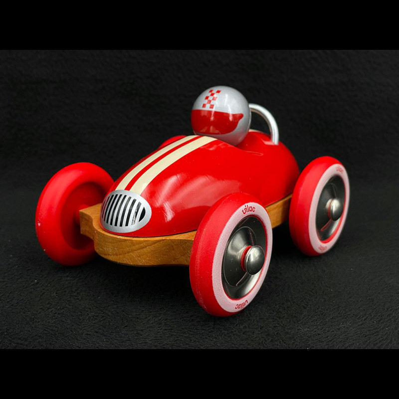 Vintage Holz Rennauto Roadster Rot 2332R