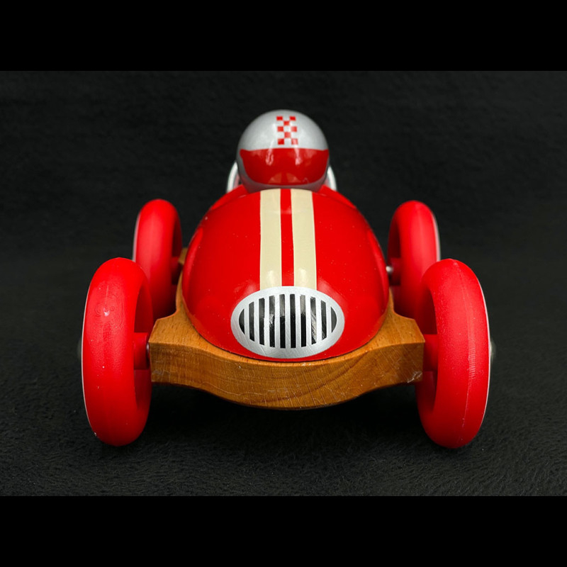 Vintage Holz Rennauto Roadster Rot 2332R