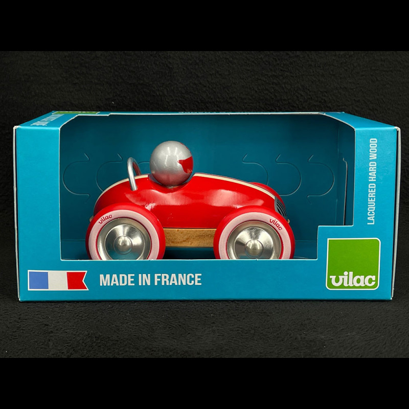 Vintage Holz Rennauto Roadster Rot 2332R