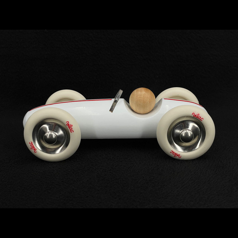 Vintage Holz Rennauto Grand Prix Weiß 2341W