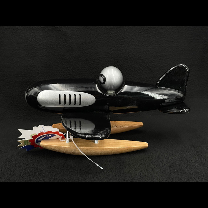 Vintage Wooden Seaplane Black 2329K