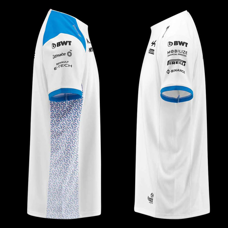 Alpine T-shirt F1 Team Ocon Gasly 2023 Kappa White / Blue 311E2PW-A0A - Men
