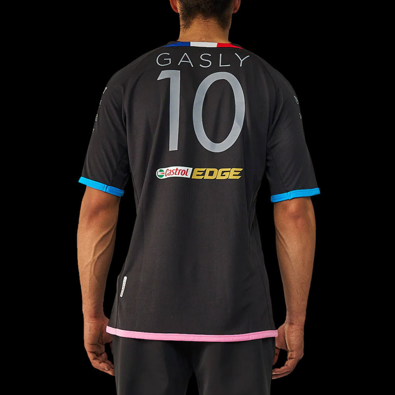 Alpine T-shirt F1 Team 2023 n°10 Gasly Kappa Black / Blue / Pink ...