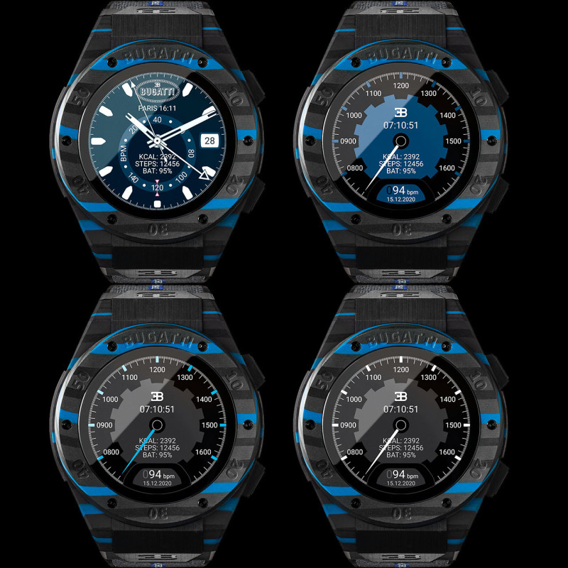Bugatti Smartwatch Carbone Limited Edition Viita connected Watch Black ...