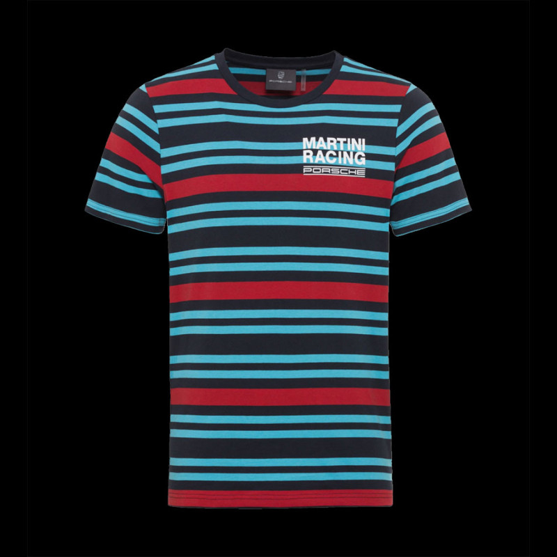 T-shirt Porsche Martini Racing Collection Rayé Bleu / Rouge WAP553P0MR ...