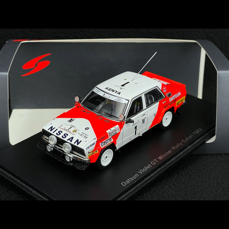 Datsun Violet GT n°1 Vainqueur Rallye Safari 1982 1/43 Spark S7770