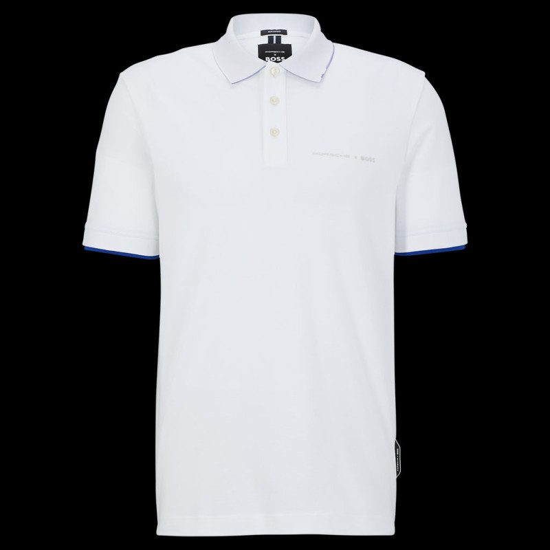 Porsche x BOSS Polo shirt Capsule logo Stretch-cotton White BOSS ...