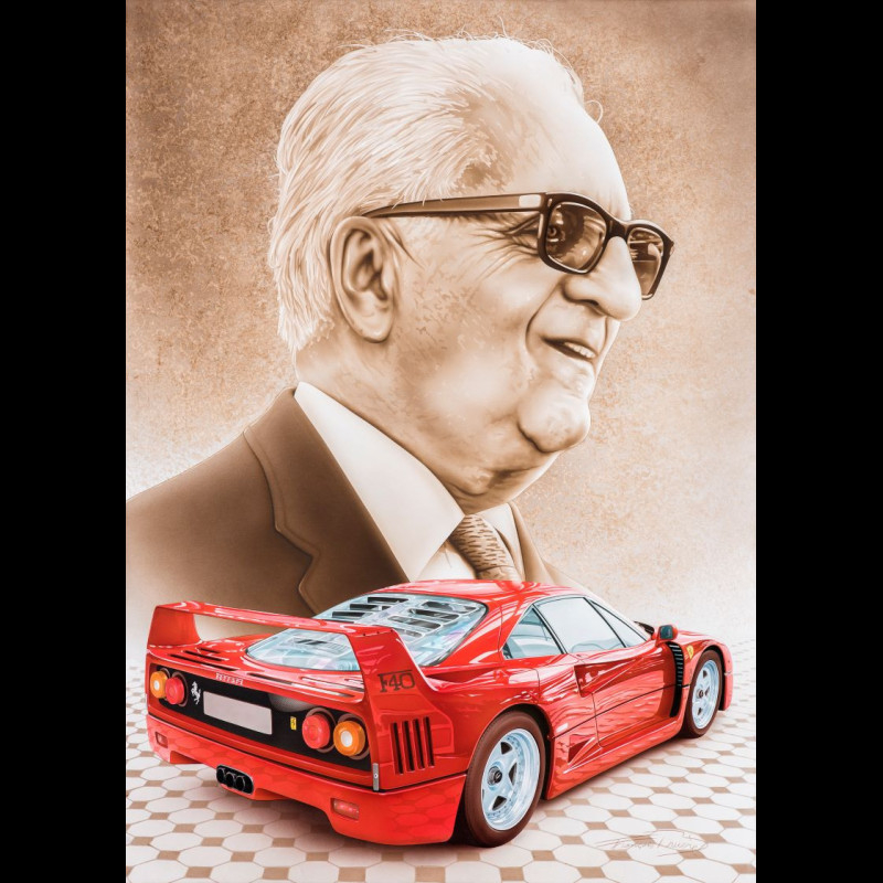 Ferrari Poster F40 Enzo Ferrari François Bruère - VA181