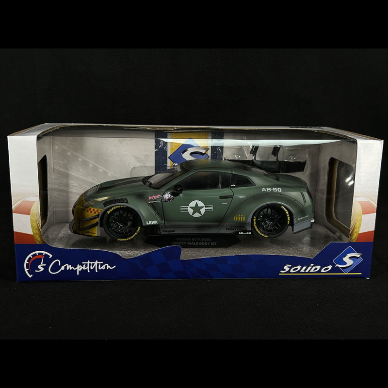 Nissan GTR R35 phase II LB Works 2022 Army Fighter Vert Kaki 1/18 ...