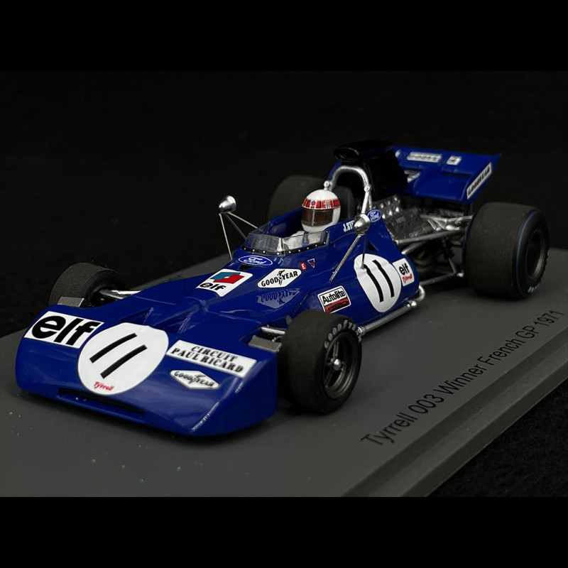 Jackie Stewart Tyrrell 003 n° 11 Winner GP France 1971 F1 1/43 Spark S7232