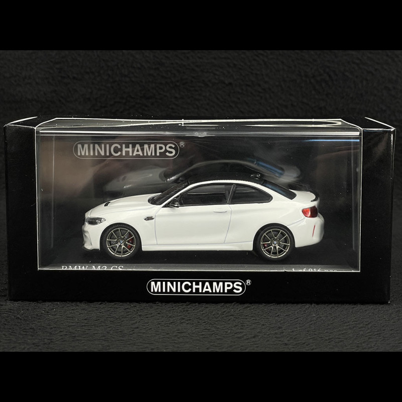 BMW M2 CS 2020 Type F87 White / Gold rims 1/43 Minichamps 410021020