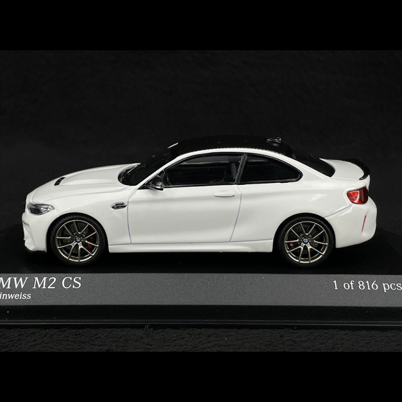 BMW M2 CS 2020 Typ F87 Weiß / Goldfelgen 1/43 Minichamps 410021020