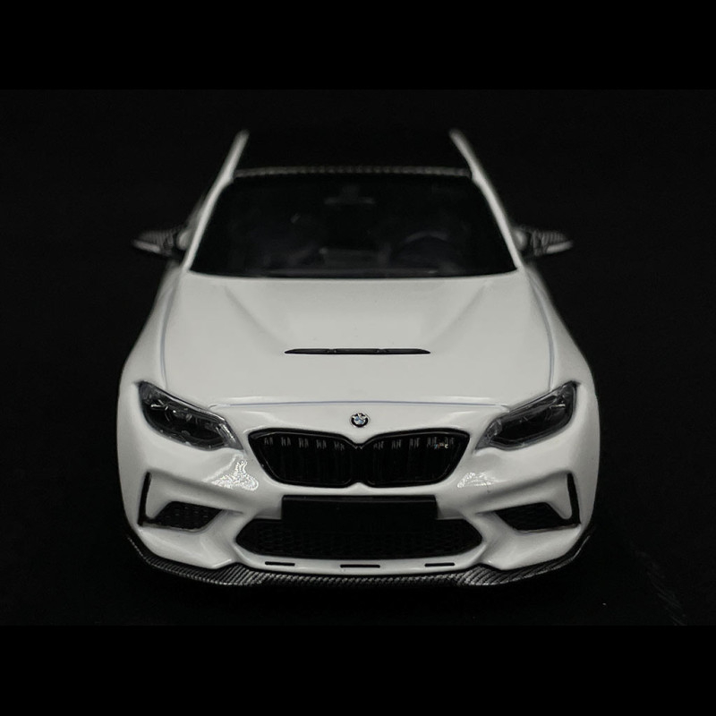 BMW M2 CS 2020 Type F87 White / Gold rims 1/43 Minichamps 410021020