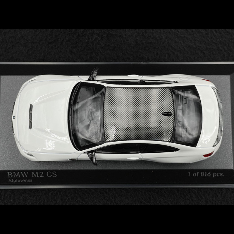 BMW M2 CS 2020 Type F87 White / Gold rims 1/43 Minichamps 410021020