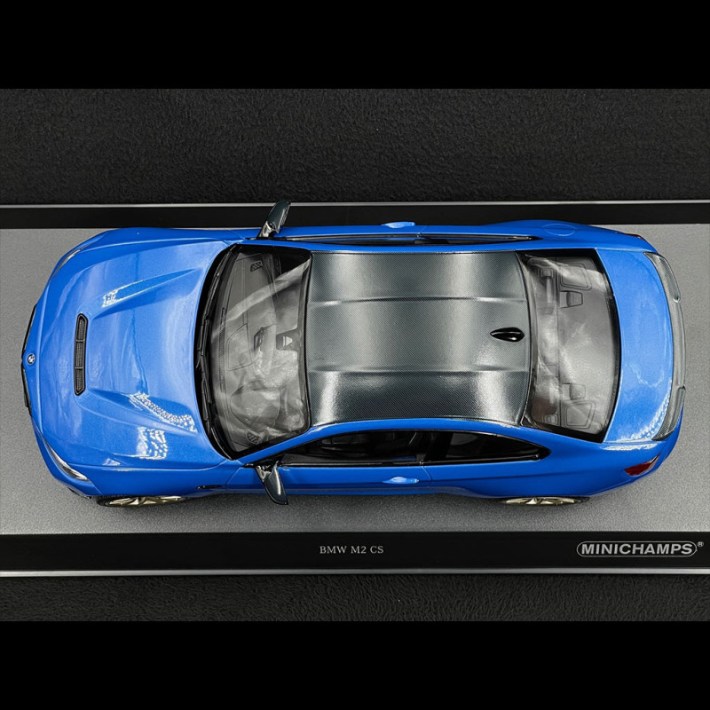 BMW M2 CS 2020 Type F87 Blue metallic / Gold rims 1/18 Minichamps 155021027