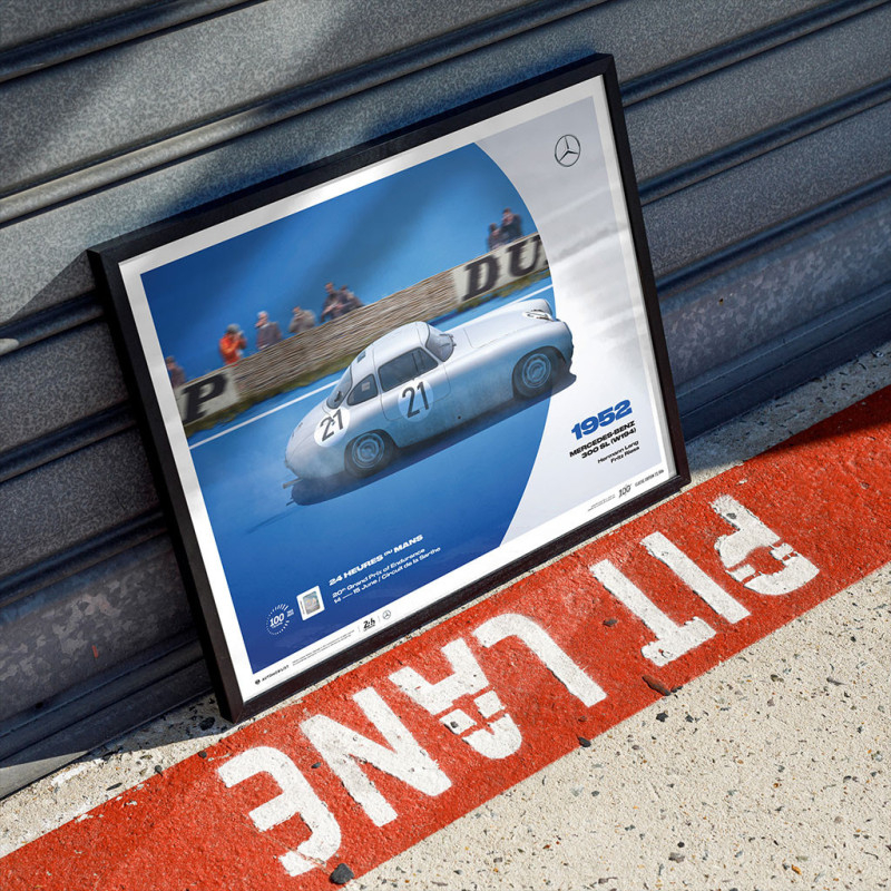 Poster Mercedes-Benz 300 SL W194 Vainqueur 24h Le Mans 1952 - Classic ...