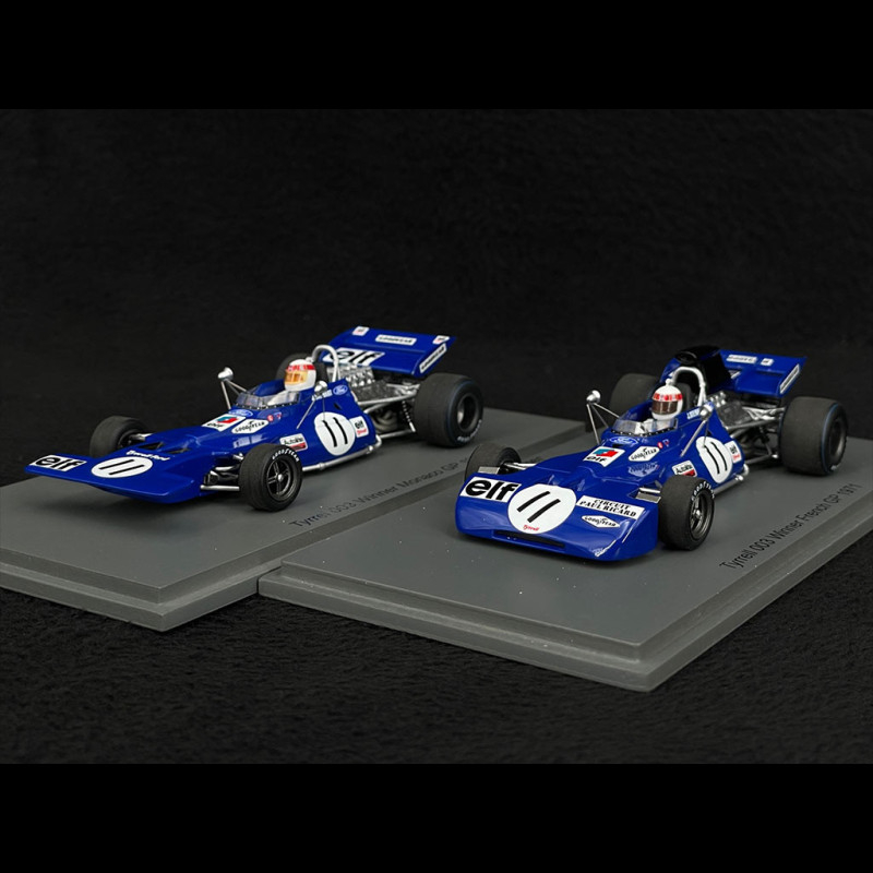 Duo Jackie Stewart Tyrrell 003 n° 11 Vainqueur GP Monaco & GP France ...