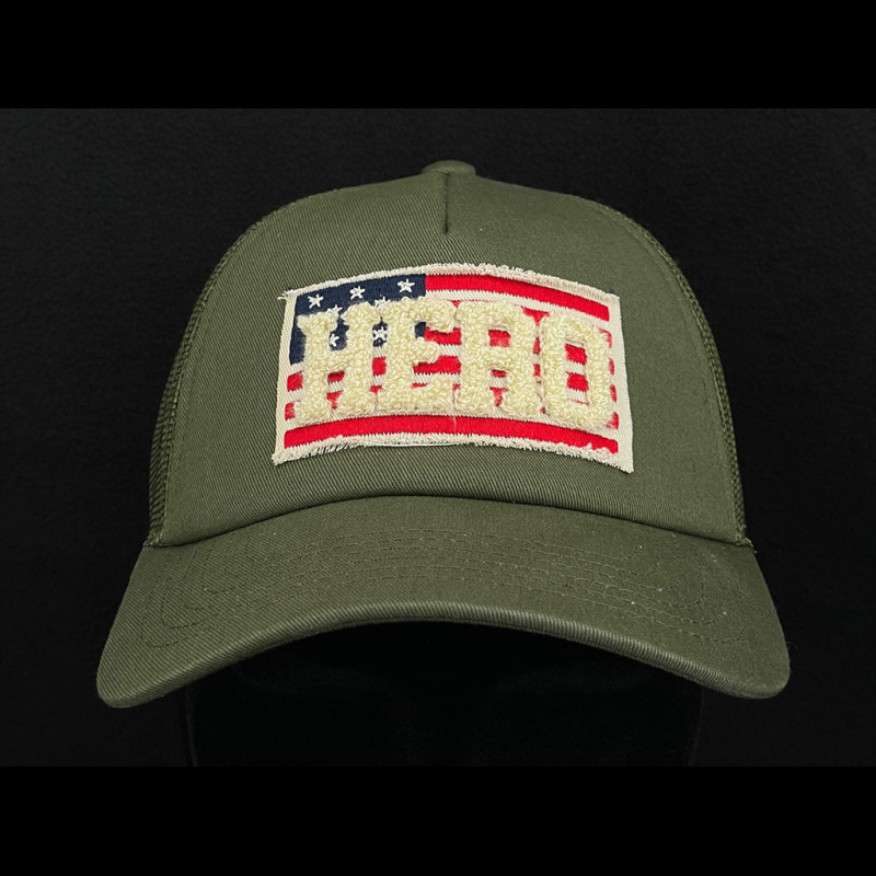 Cap Hero American Flag Khaki Green Hero Seven - E23904