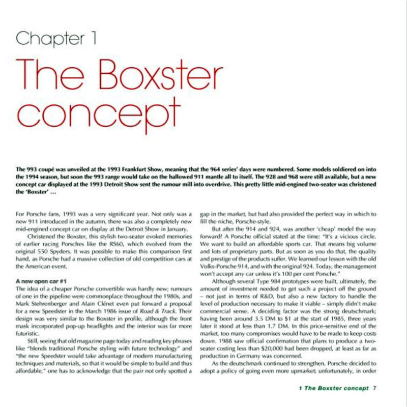 Book Porsche Boxster - The 986 Series 1996-2004